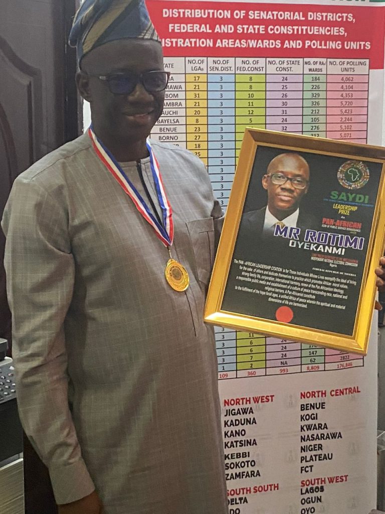 SAYDI Africa Honours, INEC CPS Rotimi Oyekanmi, Mandela As An Icon of ...
